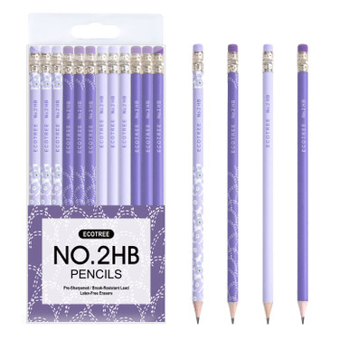 ECOTREE Pencils #2 HB, Pre-sharpened Pencils with Eraser Number 2 ...