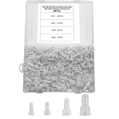 Closed End Crimp Connectors, 600pcs Closed End Crimp Terminals, Closed ...