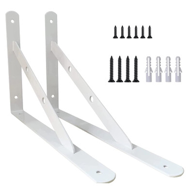 6 Inch Shelf Brackets, 2 Pack Heavy Duty L Brackets for Shelves, 90 ...
