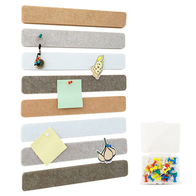8 Packs Felt Pin Board Bar Strips Bulletin Board?Notice Board Self ...
