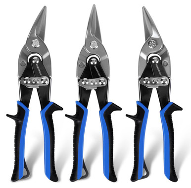 COMOWARE 3 Pack Aviation Tin Snips, 10 Inch Tin Snips for Cutting Sheet ...