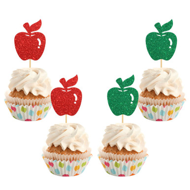 INNORU Apple Cupcake Toppers, Fruit Apple Cake Toppers, Baby Shower ...