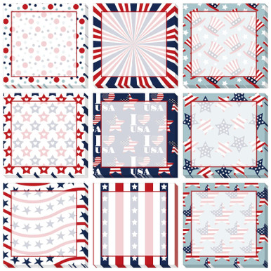 9 Pieces 4th of July Sticky Note Adhesive Independence Day Patriotic ...