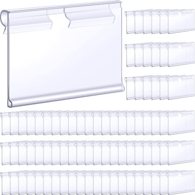 200 Pcs Clear Plastic Labels for Wire Shelf Reusable Label Holders ...