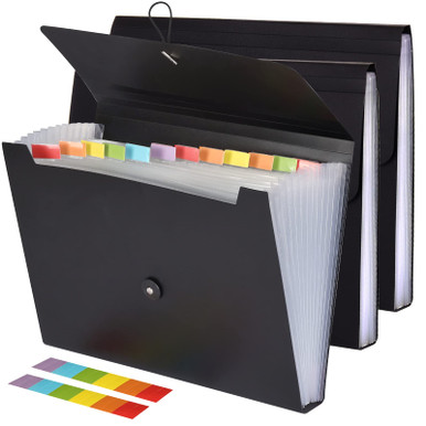 Eoout 3 Pack Accordian File Organizer, 13 Pocket Expanding File Folder ...