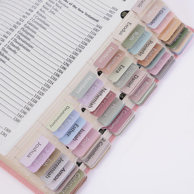 EOOUT Bible Tabs for Women, 90 Laminated Bible Book Tabs Old and New ...