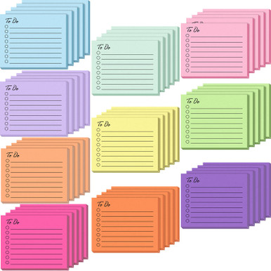50 Pad to Do List Sticky Notes 2500 Sheets Self Stick Note Pads 3 x 4 ...
