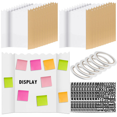 20 Set Trifold Poster Board Kit 16 x 24 Inch Fold Display Presentation ...
