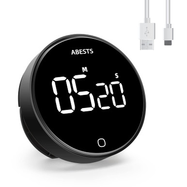 Gvtufeil Digital Kitchen Timer, Rechargeable Magnetic Countdown Timer ...