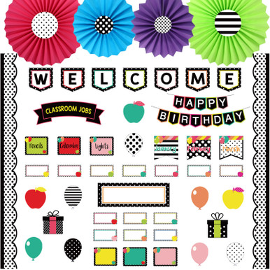 Kosiz 221 Pcs Classroom Decorations Bulletin Board Decor Set Included ...