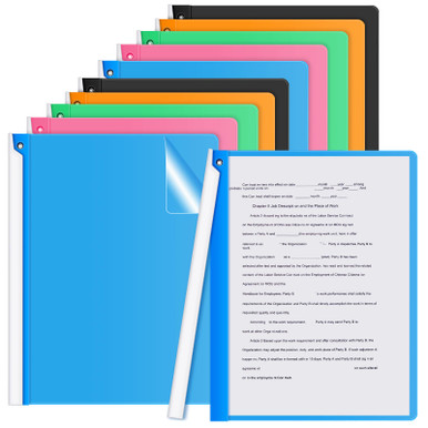 Kosiz 50 Pcs Clear Front Report Covers Presentation Folders A4 Size ...