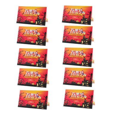 BESTOYARD 10pcs Halloween Card Buffet Labels Halloween Table Place ...