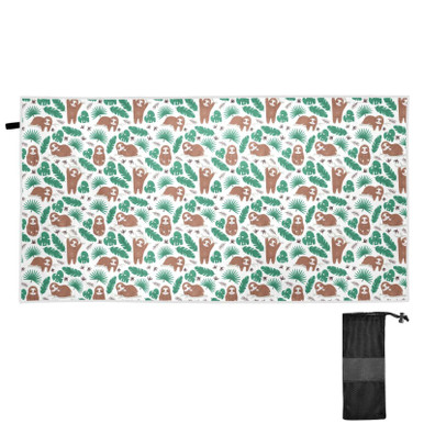 innewgogo Sloths Tropical Palm Leaves Extra Large Beach Towel for Women ...