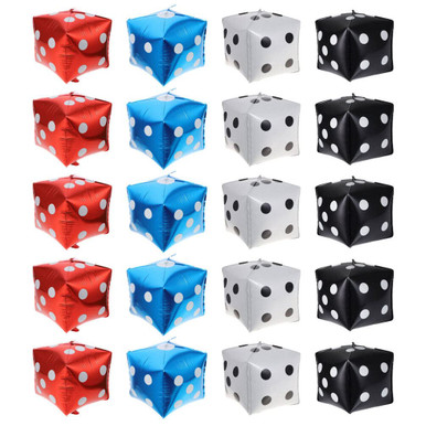 SAFIGLE 20pcs Jumbo Inflatable Dice Casino Balloons Giant Inflatable ...