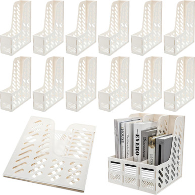 Glenmal 12 Pack Magazine Organizers Binder Organizer for Desk Plastic ...
