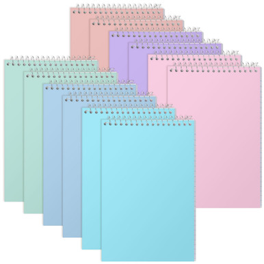 SATINIOR Office Spiral Steno Pads, 24 Pack, 6 x 9 Inches,100 Sheets ...
