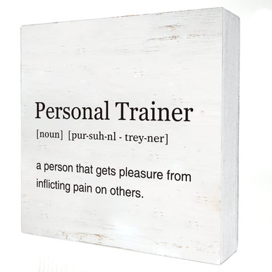 Personal Trainer Definition Wood Box Sign Home Office Decor Fitness ...