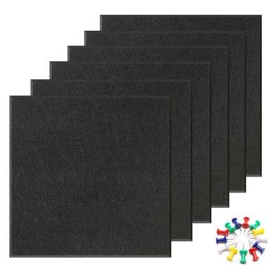 VANCORE 11.8" x 11.8" Felt Bulletin Board with 30 Push Pins, Large ...