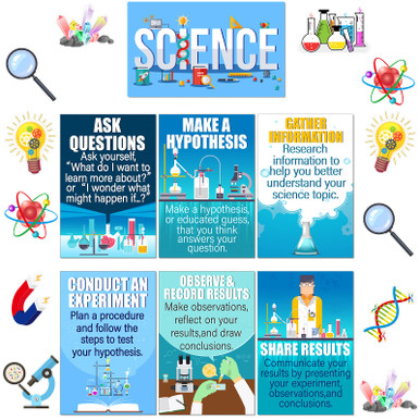 31 Pieces Scientist Bulletin Board Set Laminated Science Posters ...
