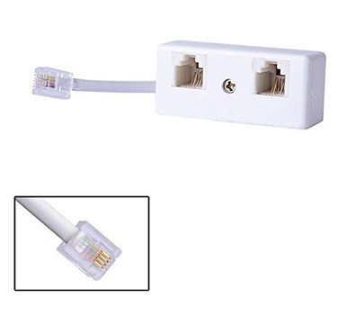 YUSHVN 4PCS 2 Way RJ11 US Telephone Plug to RJ11 Socket Adapter and ...