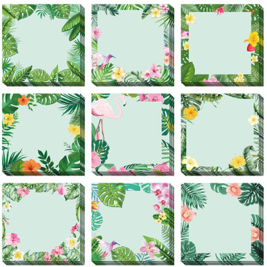 450 Sheets Tropical Palm Sticky Notes Luau Party Favor Hawaiian Fun ...