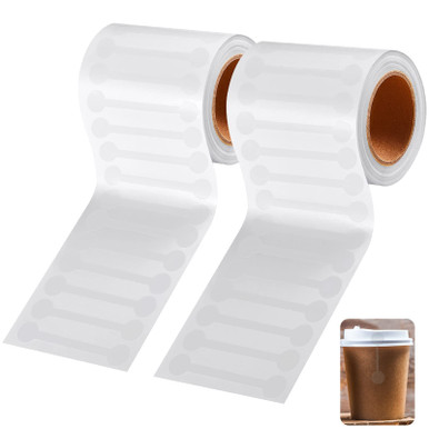 Teling 2 Rolls 1000 Pcs Tamper Proof decals 2.75 x 0.5 Inch Transparent ...