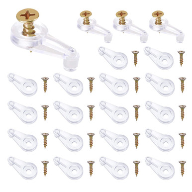 Dianrui 80PCS Clear Glass Retainer Clips Kit,4 mm Plastic Glass Panel ...