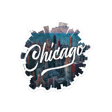 Die Cut Sticker Chicago, Illinois, Skyline, Contour Vinyl Sticker 3 to ...