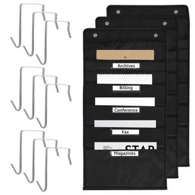 LANIAKEA 3PCS Hanging Wall File Organizer, 14" x 28" File Storage ...