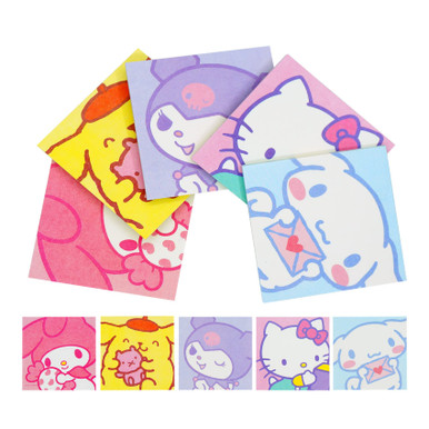 LokDra Cute Sticky Notes 5 Pack 3.14 x 3.14 Inches Cartoon Small Sticky ...