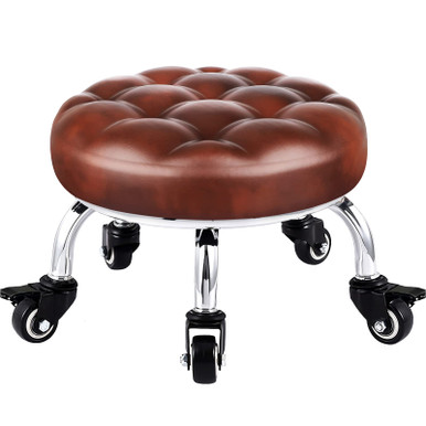 Lorvain Low Rolling Stool with Wheels, Roller Seat Short Stool with ...