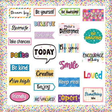 Maitys 68 Pcs Motivational Bulletin Board Decorations Set Confetti ...