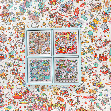 Doraking 100Sheets DIY Decoration Cartoon Sticker Set Cute Animals Zoo ...