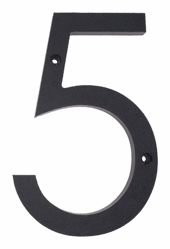 Pearl Sign Co. Black 8" Floating House Address Number 5, Large Modern ...