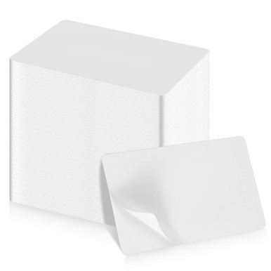 Harloon 500 Pcs White 10 Mil Adhesive Backed PVC Cards Bulk Blank Cards ...