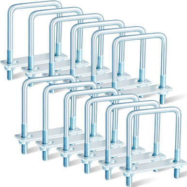 12 Sets Square U Bolt in Zinc M8 x 60 x 100 mm Zn 2-1/2" Inner Width U ...