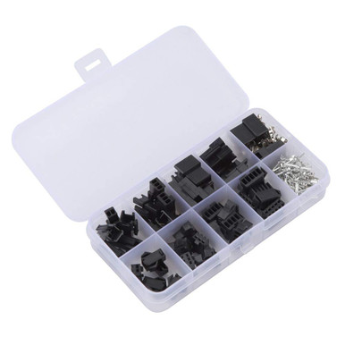 200PCS JST SM Connector Plug Housing Kit 2.5mm Pitch 2/3/4/5PIN Male & Female Wire Jumper Pin ...