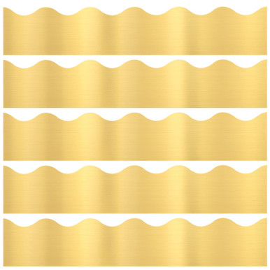Jspupifip 72 Pack 80.3 ft Gold Shine Bulletin Board Borders Decor,Gold ...