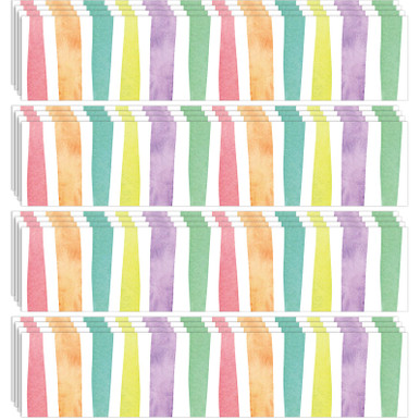 60 Pieces Pastel Pop Stripes Border Trim Pastel Colorful Classroom ...