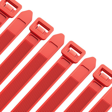 Oksdown 100 Pack 12 inch Red Heavy Duty Zip Ties Thick Cable Ties with ...