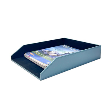 UnionBasic PU Leather Stackable Office File Document Tray Case Rack ...