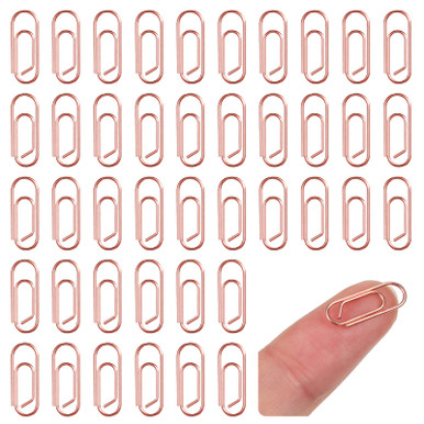100 Pieces Metal Mini Paper Clips 3/5 Inch Finish Steel Paper Clip ...