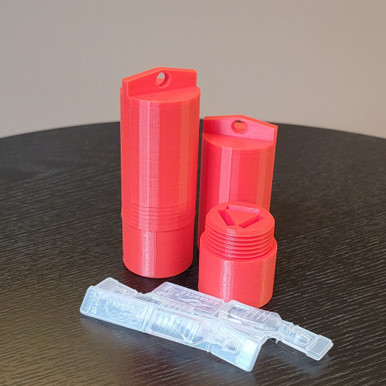 Travel Eye Drop Vials Holders - Screw-On lid, holds 3 vials - (2) Pack ...