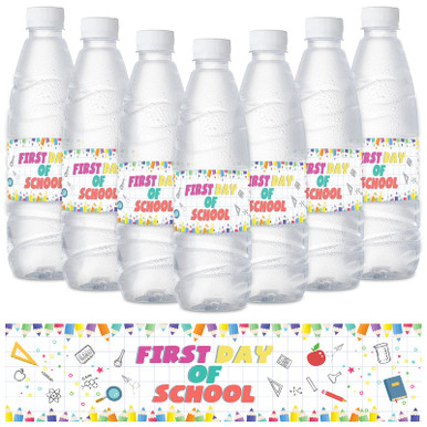 Back to School Decorations Classroom Decor Water Bottle Labels 24PCS ...