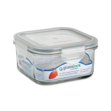 Glasslock Food Storage Container - 2.1 Cup Square - Warehousesoverstock