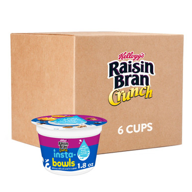 Kellogg's Raisin Bran Crunch Insta-Bowls Cold Breakfast Cereal, Instant ...