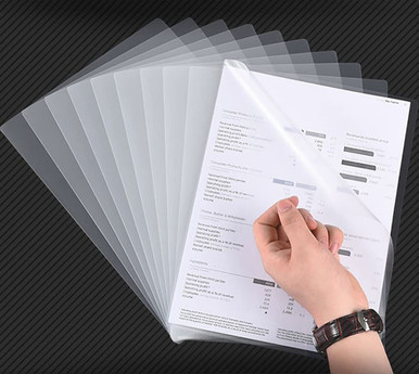 50 Pack Clear Document Folder L-Type Plastic Folder Copy Safe Project ...