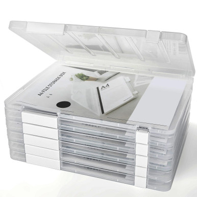 Acrux7 6 Pack Plastic A4 File Storage Cases, Portable Project Case ...