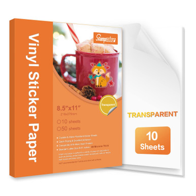 Printable Vinyl Sticker Paper for Cricut,Transparent No-waterproof ...