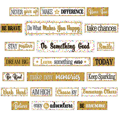 22 Pieces Motivational Gallery Bulletin Board Decorations, Confetti ...